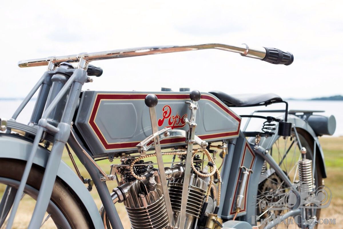 Motorfiets Pope Model T Twin 1918 te koop - PreWarCar