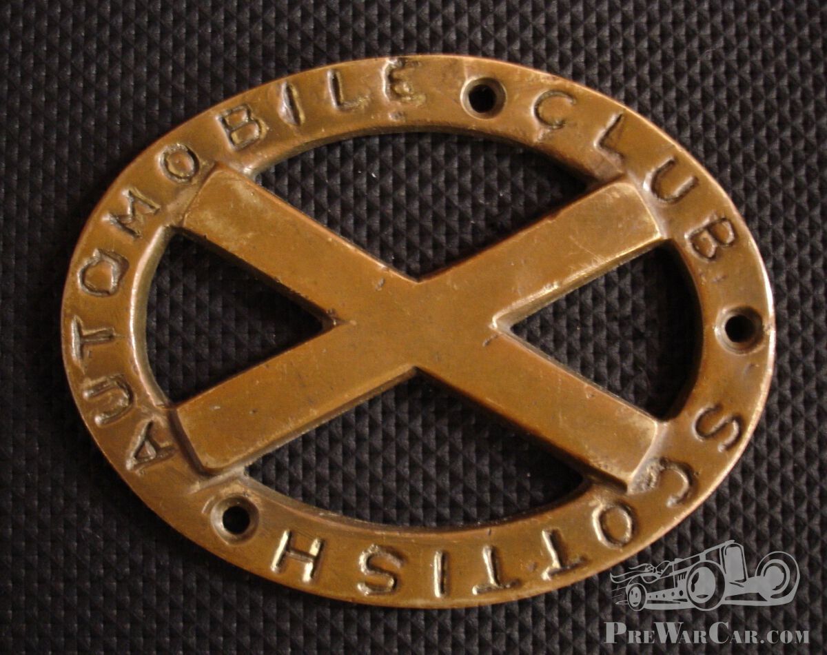Early Scottish Automobile Club Badge - PreWarCar
