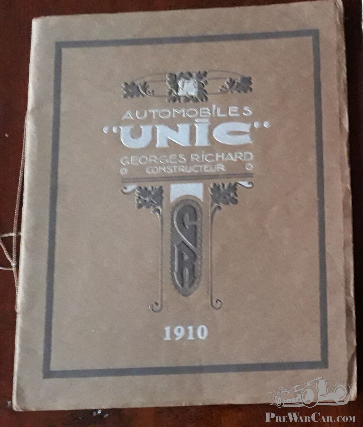 Part Unic G. Richard Documentation/ Livres Unic for sale - PreWarCar